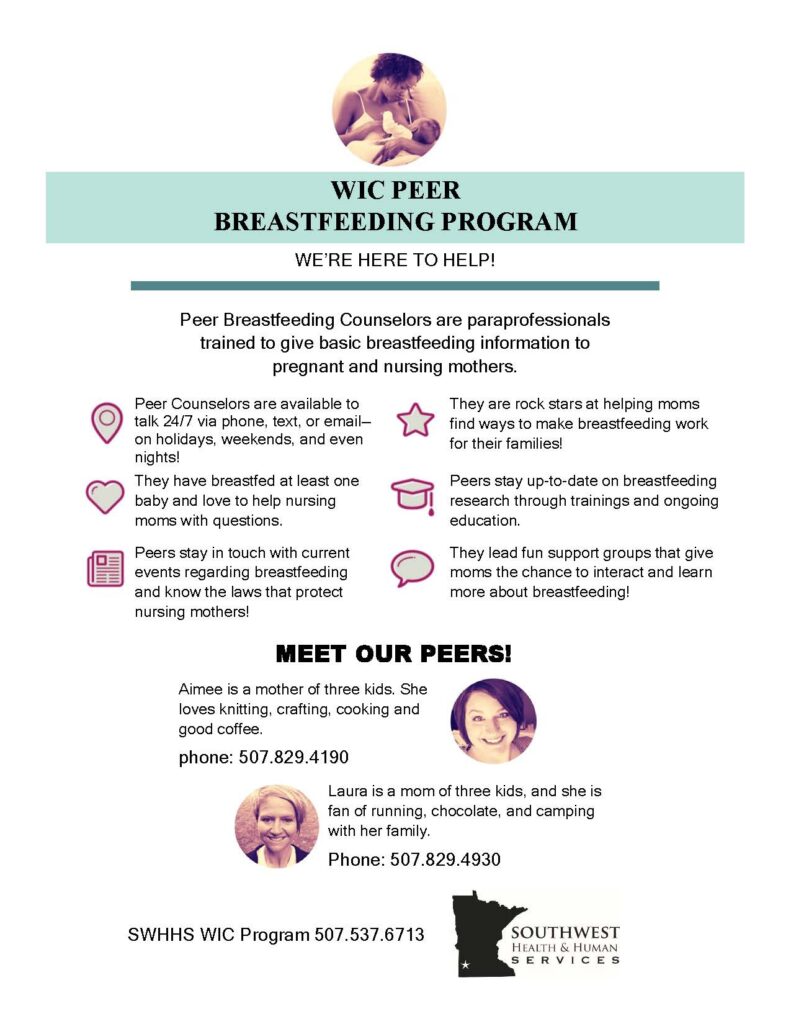 A WIC Breastfeeding Peer Counselor is a support person, having ...